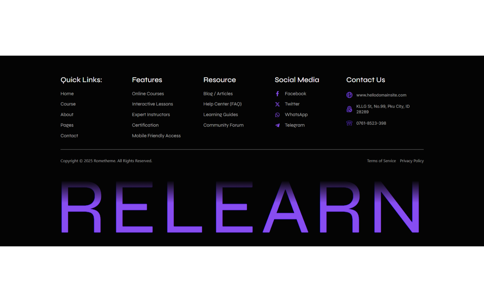 Relearn - Online Courses & E-Learning Elementor Template Kit by Rometheme